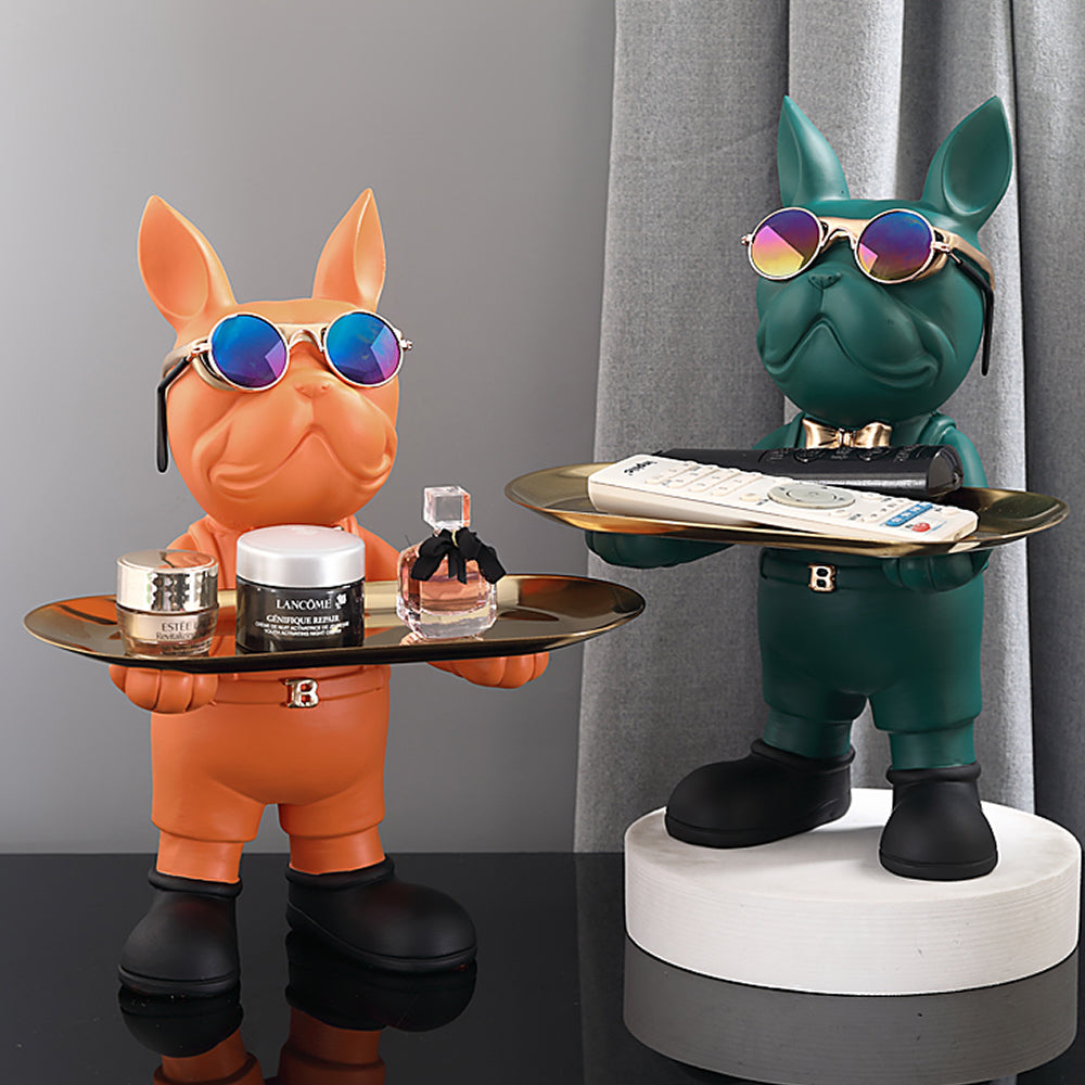 French Bulldog Butler Nordic Resin Dog – Coral Tree