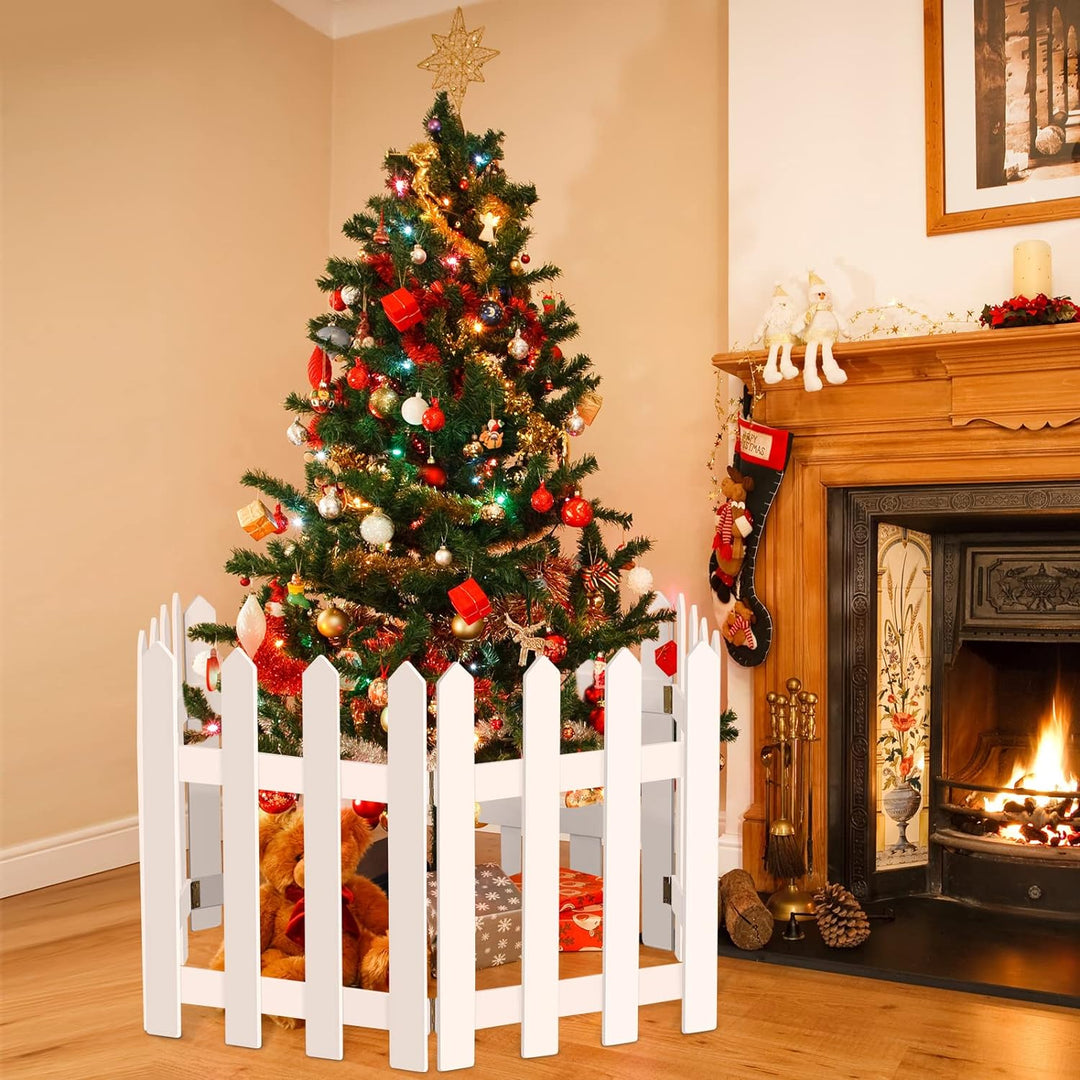 Christmas Tree Fences White Wooden – Coral Tree