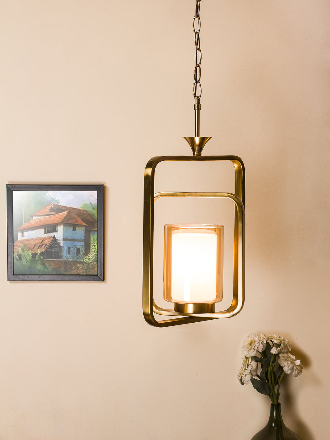 Square Metal Pendant Light – Coral Tree