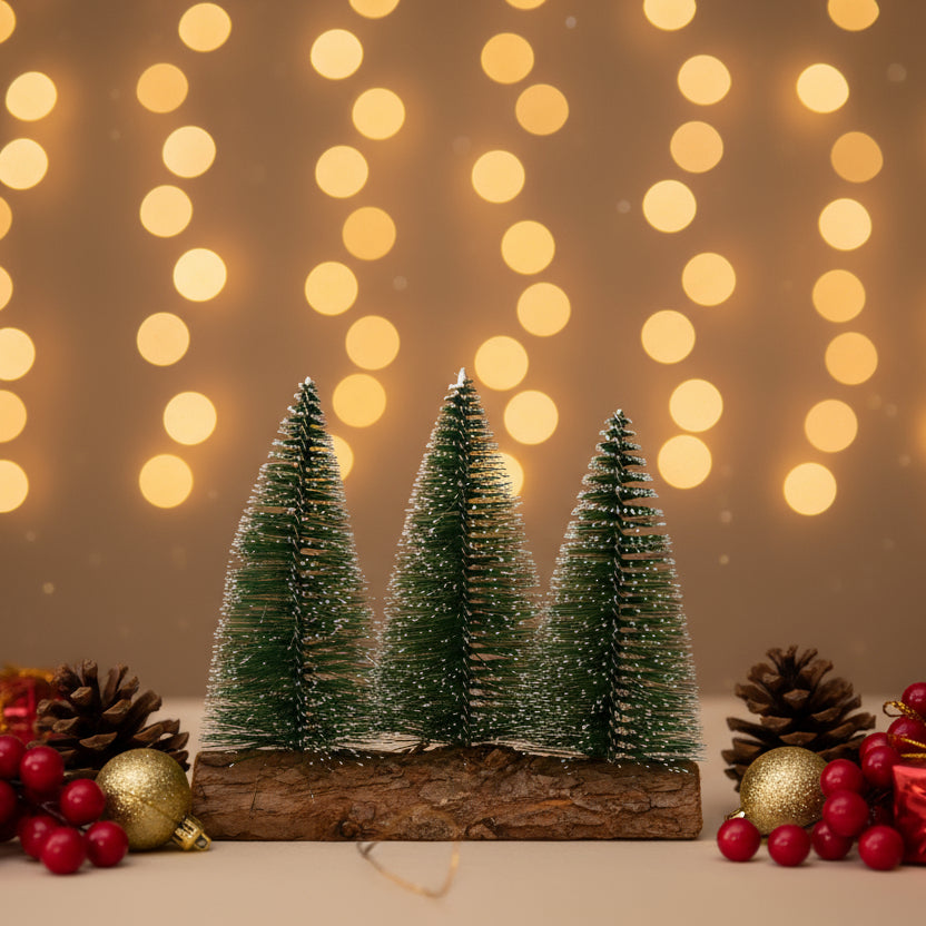 Set of 3 trees Table top Christmas decor – Coral Tree